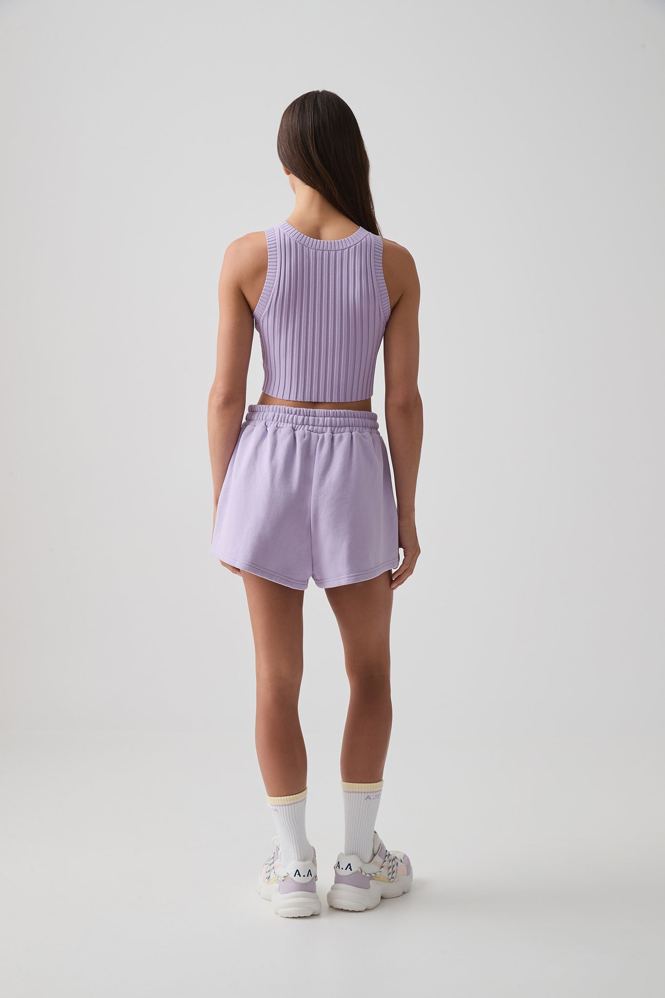 Cropped Knitted Logo Tank 135 | Lilac Rush | AJE ATHLETICA – Aje ROW