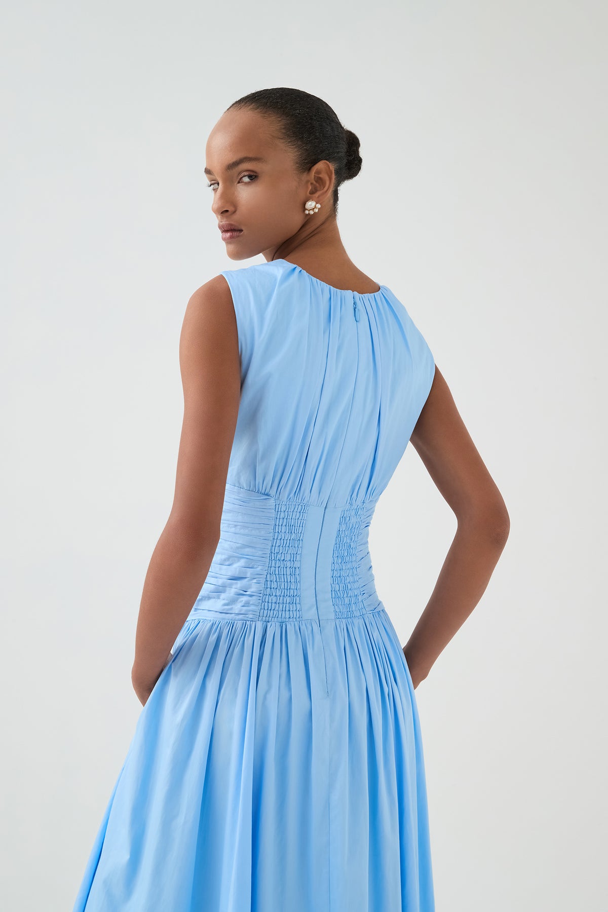 Agatha Knot Waist Midi Dress | Powder Blue | Aje – Aje ROW