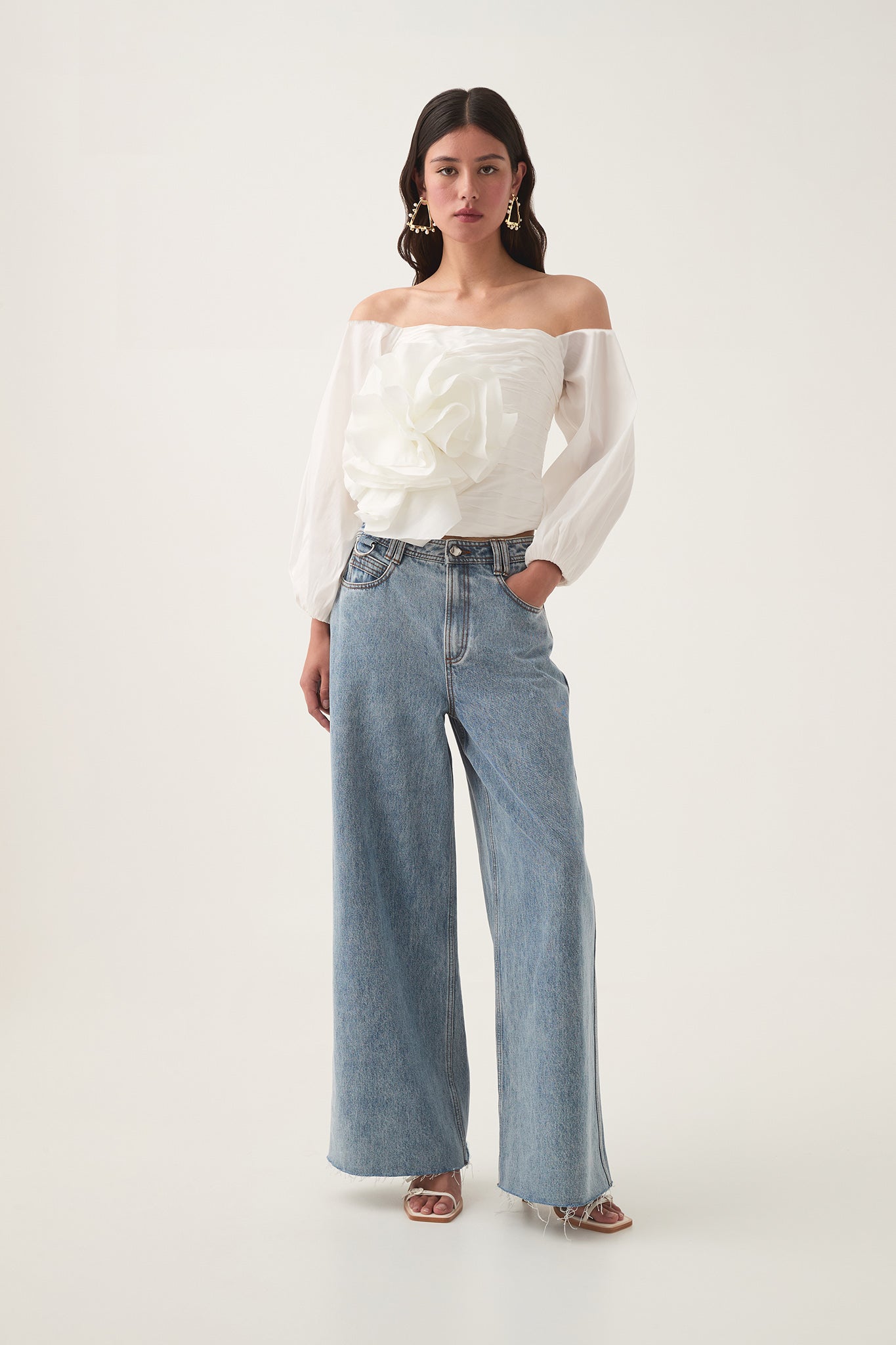 Parallels Spiral Top | Ivory | Aje – Aje ROW