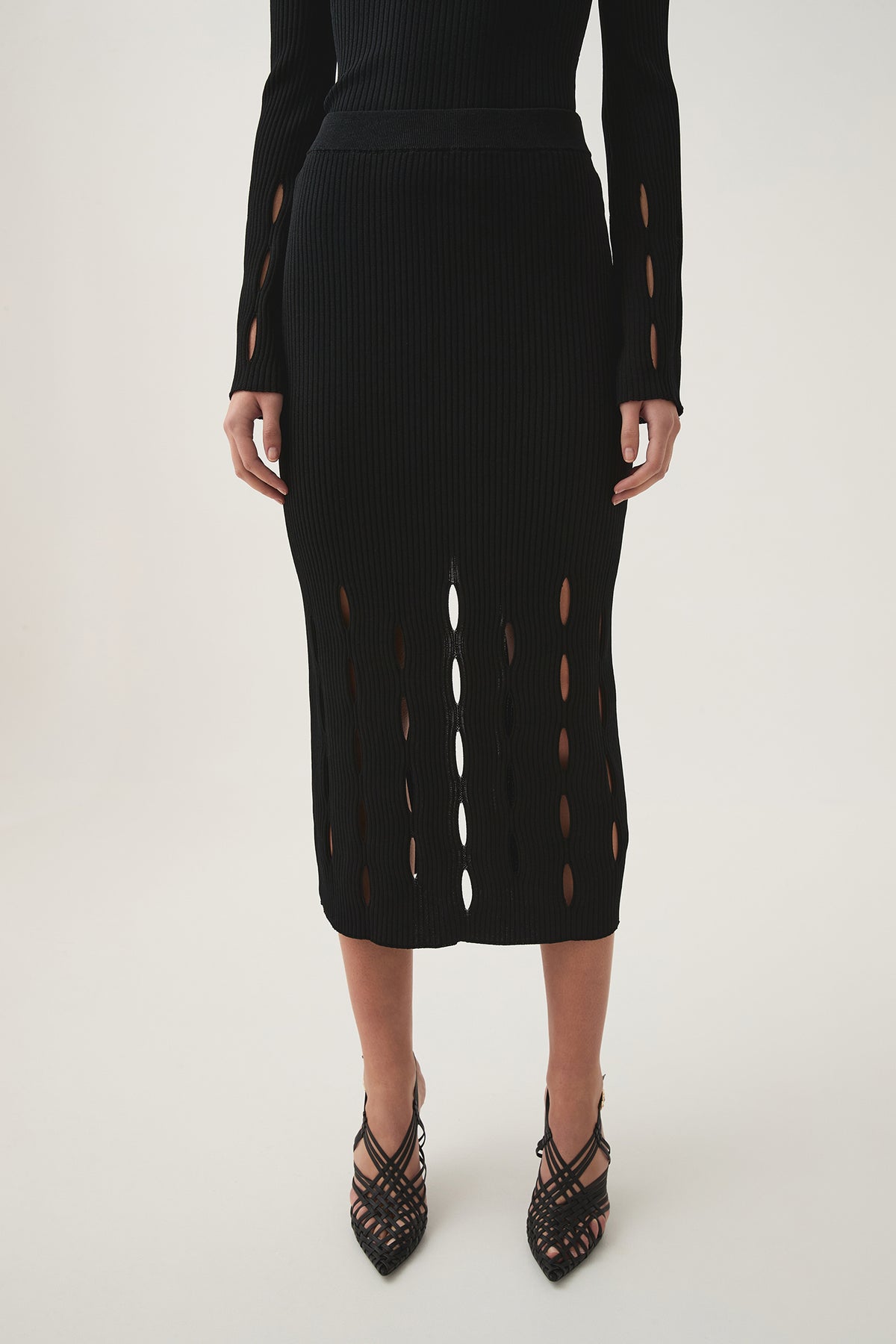 Resolution Knit Midi Skirt | Black | Aje – Aje ROW