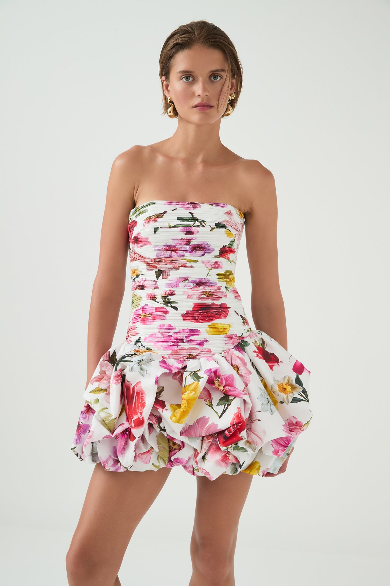 Violette Bubble Hem Mini Dress | Collage Floral | Aje – Aje ROW