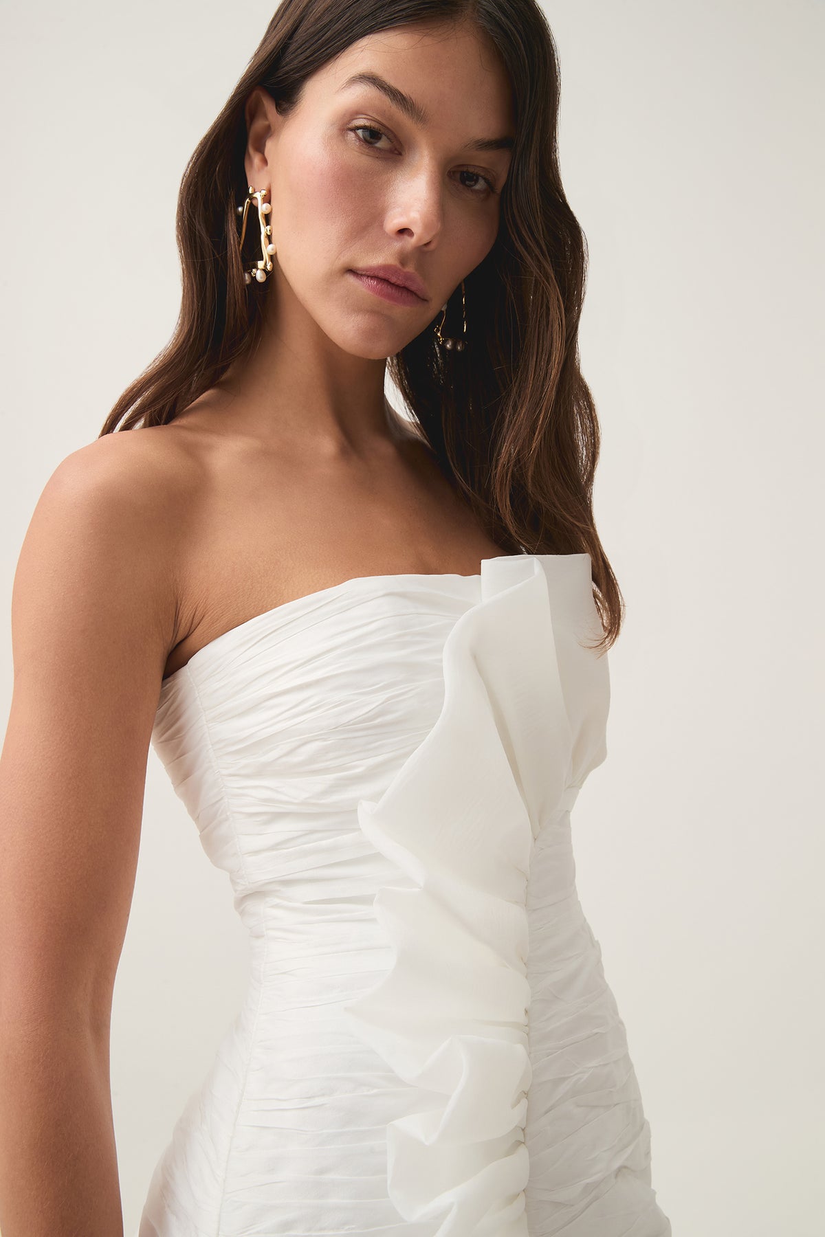 Telma Ruffle Micro Mini Dress | Ivory | Aje – Aje ROW