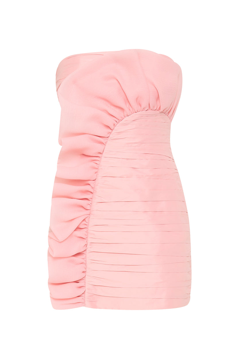 Telma Ruffle Micro Mini Dress | Pink Quartz | Aje – Aje ROW
