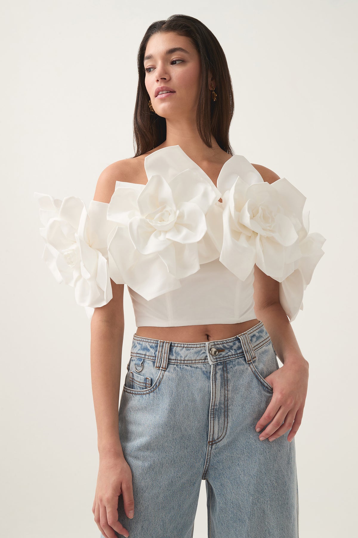 Etta Taffeta Top | Ivory | Aje – Aje ROW