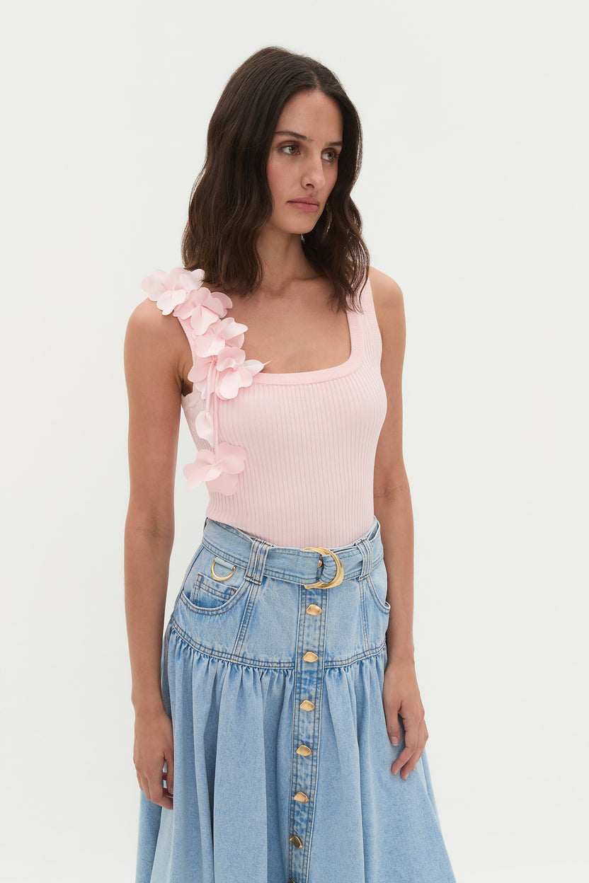 Camille Flower Tank | Soft Pink | Aje – Aje ROW