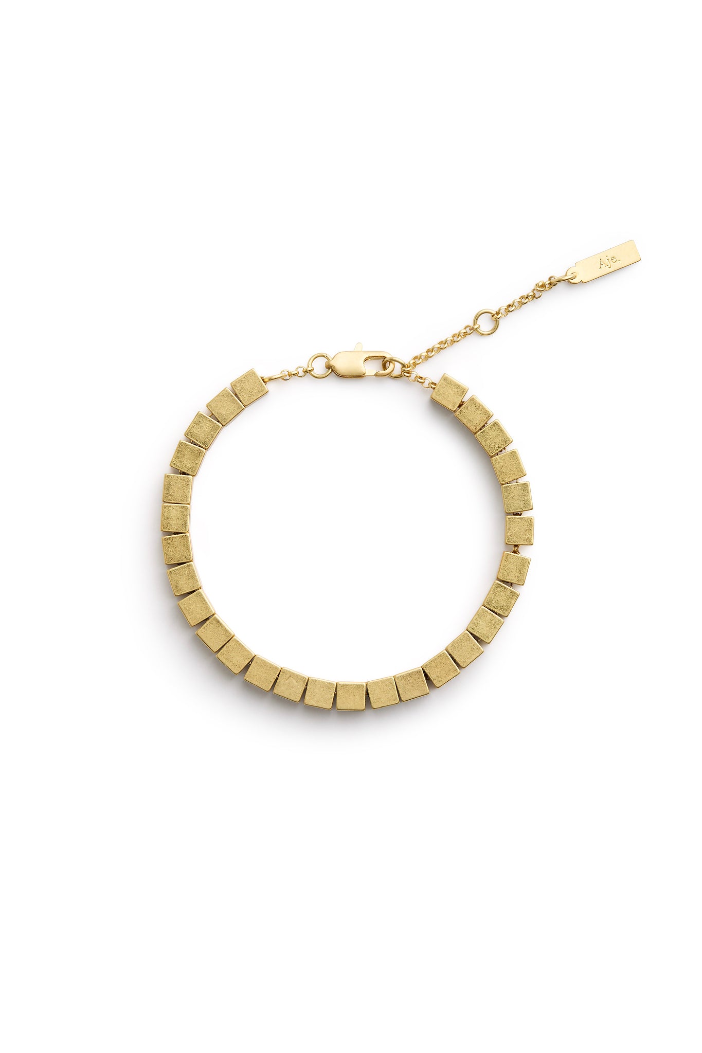 Molecule Cube Bracelet | Brushed Gold | Aje – Aje International