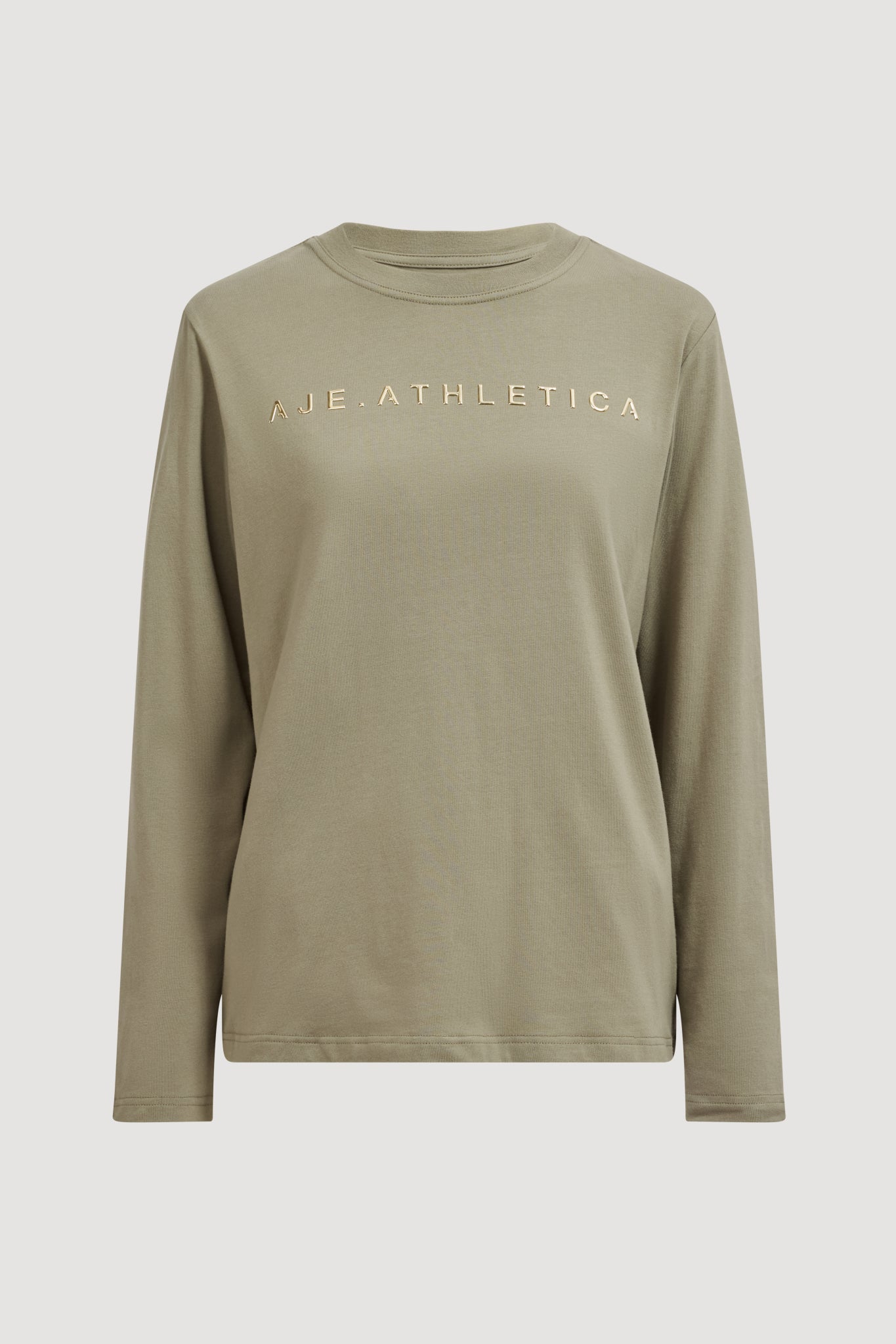 Long Sleeve Logo Tee | Khaki Flow | Aje Athletica – Aje International