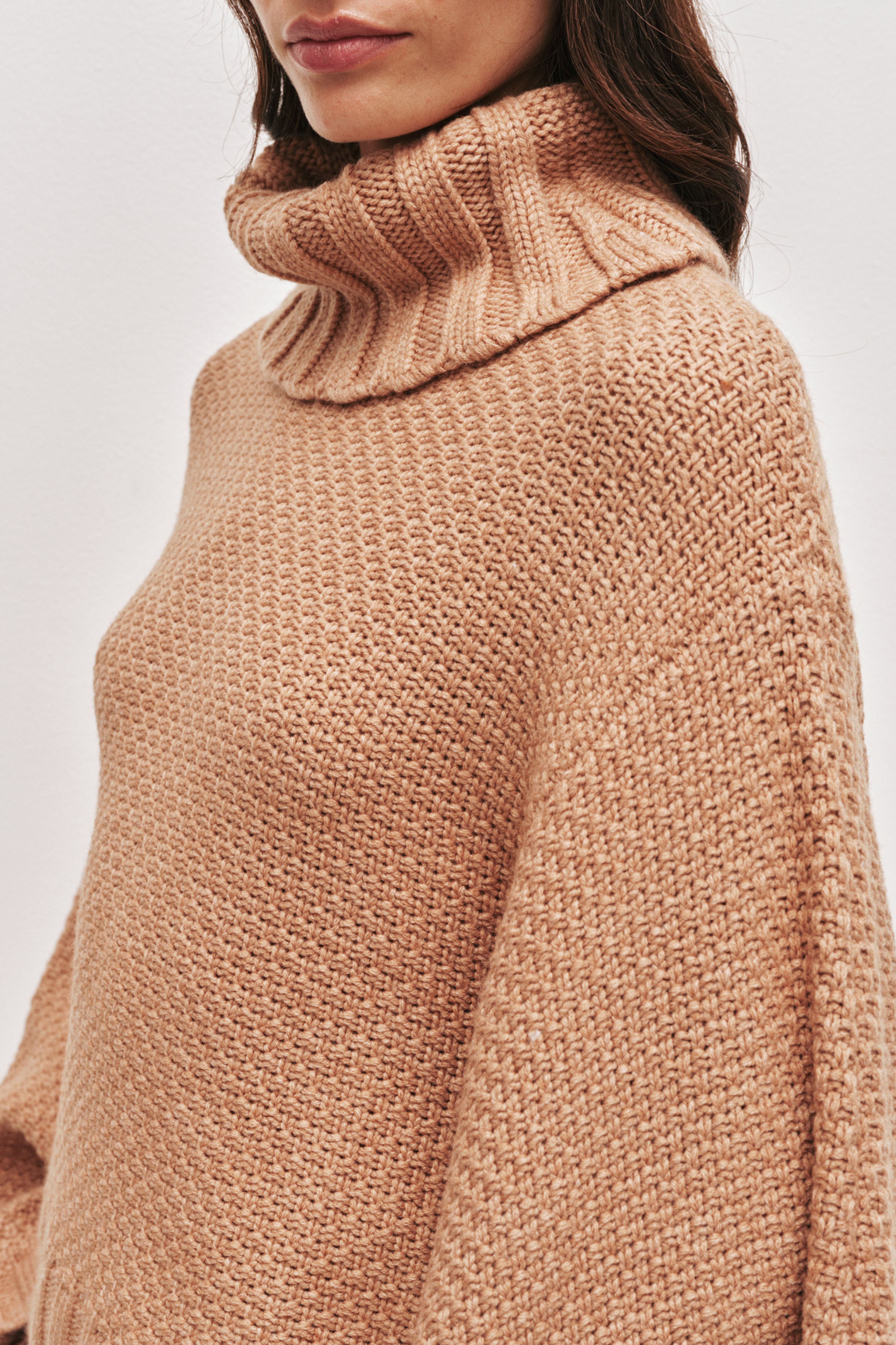 Mirila Cape Knit Top | Camel | Aje – Aje International