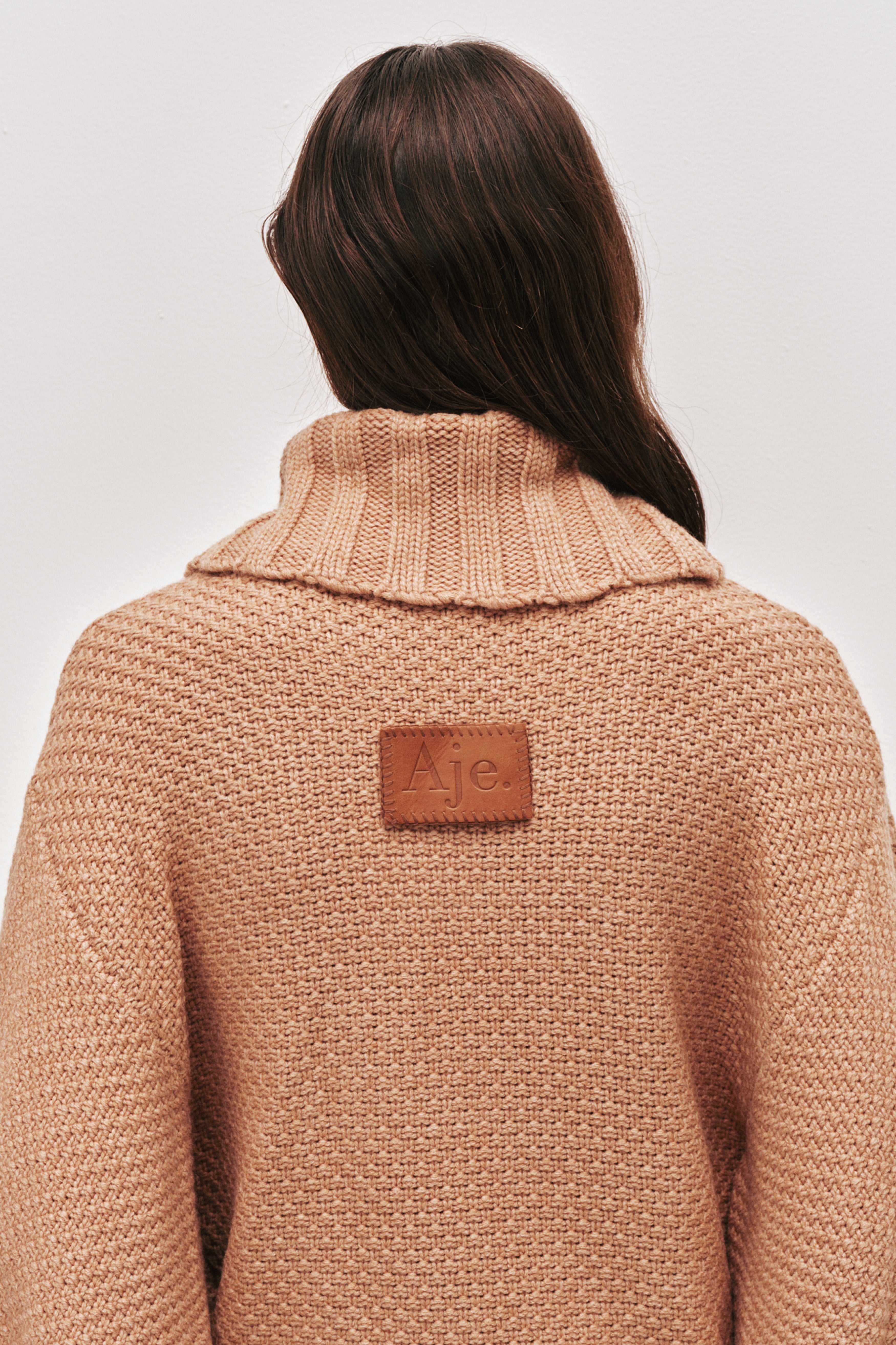 Mirila Cape Knit Top | Camel | Aje – Aje International
