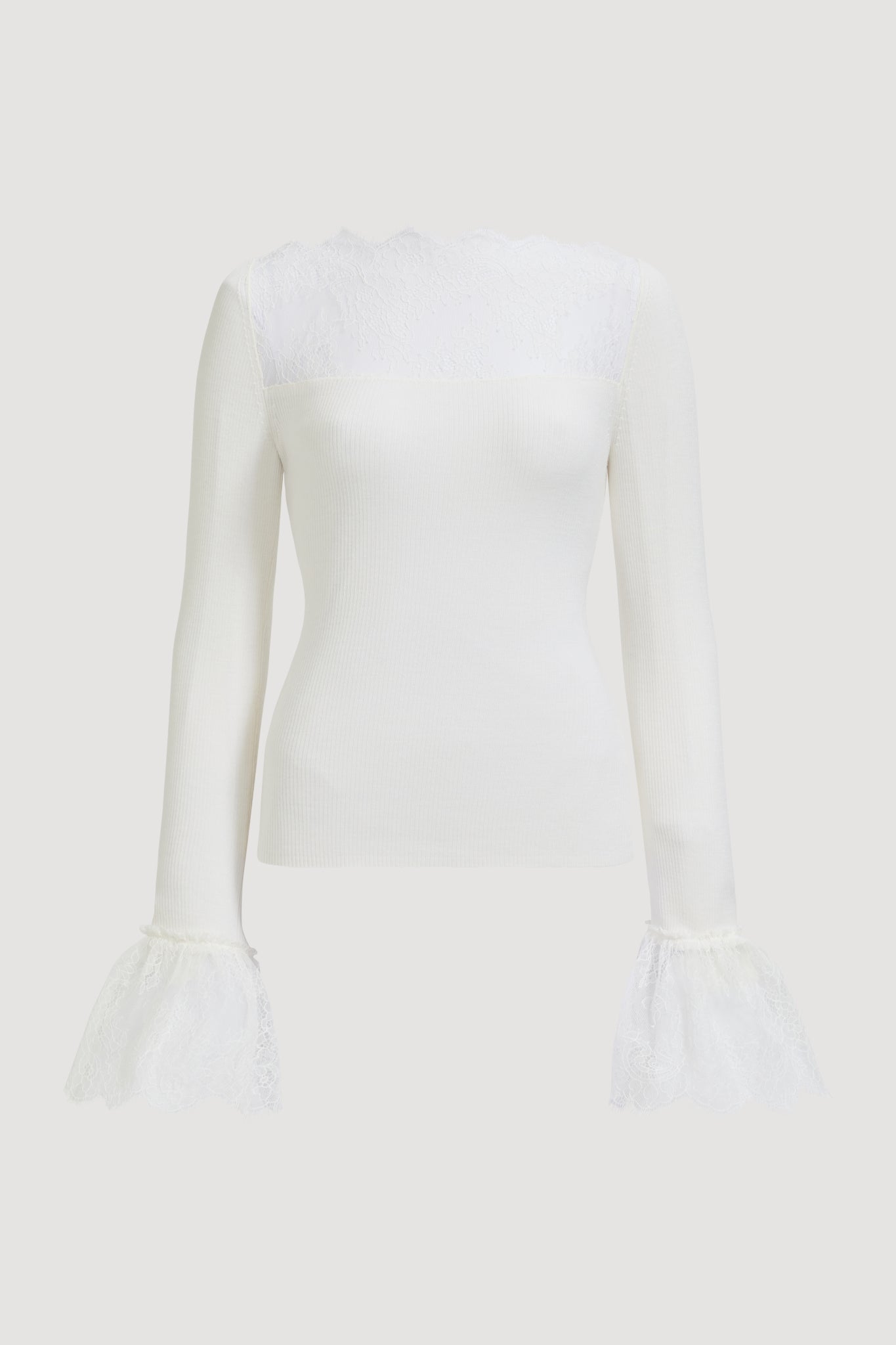 Genna Lace Knit Top | Ivory | Aje – Aje International
