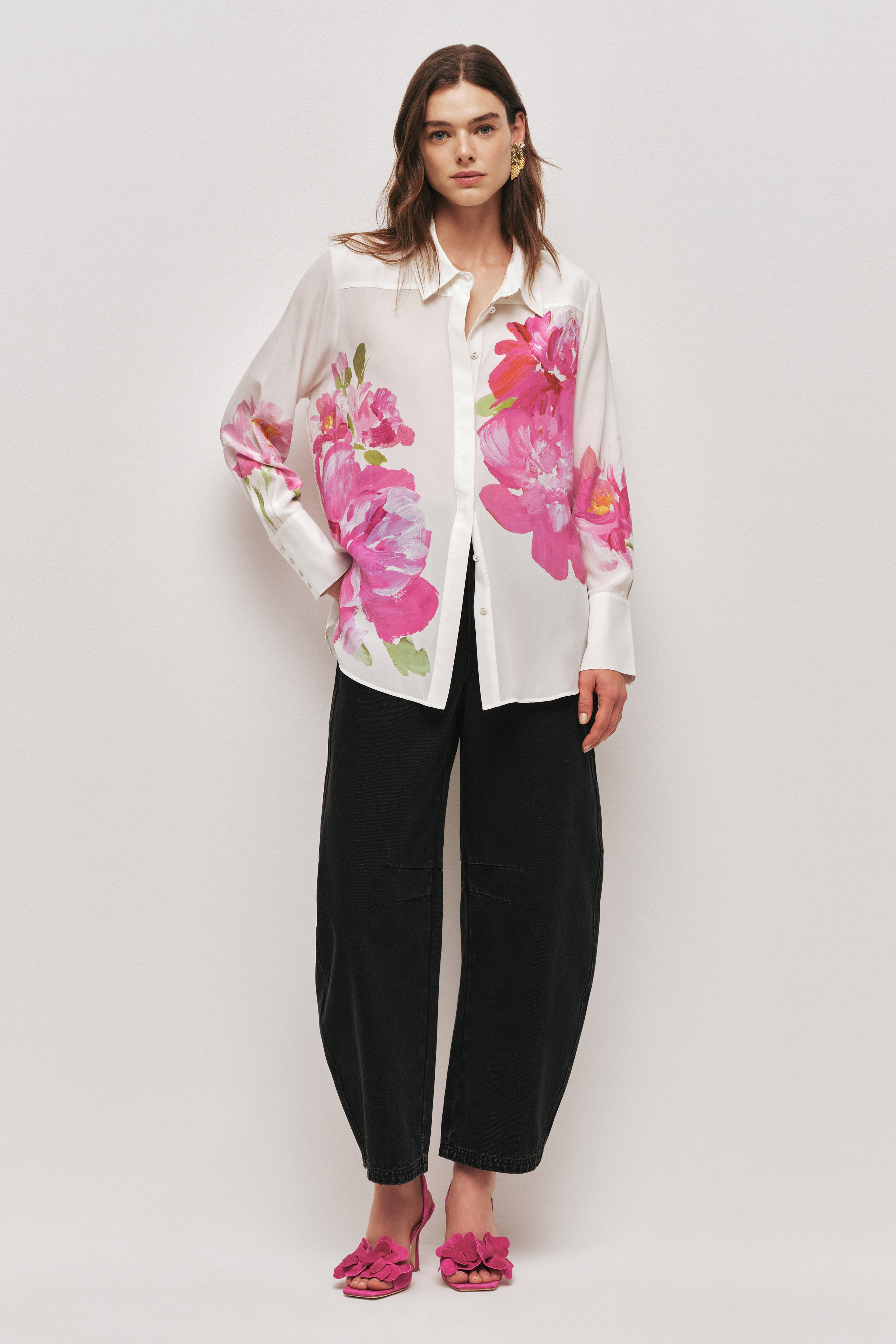 Atomic Silk Shirt | Rosa Bold Light | Aje – Aje ROW