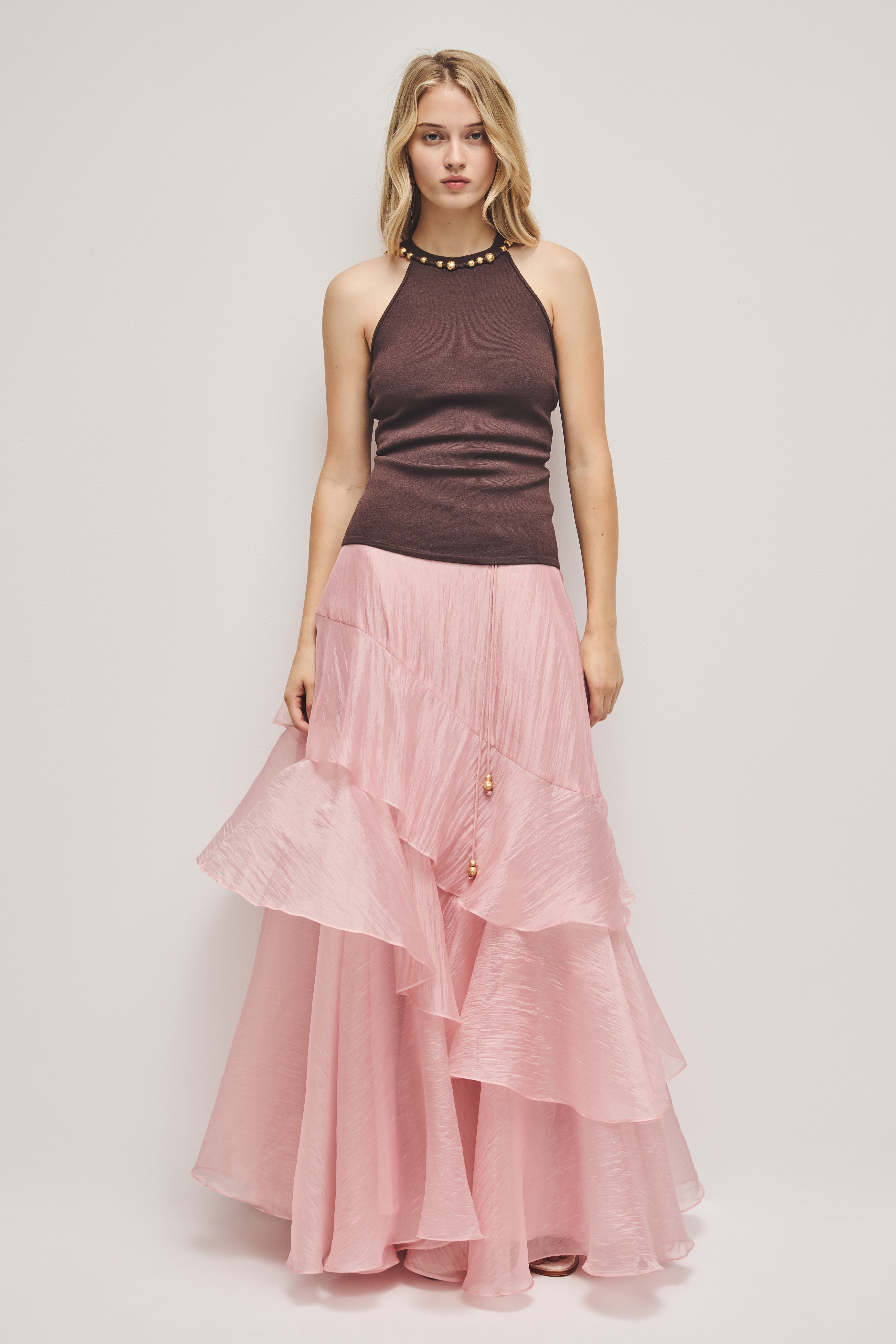 Baroque Knit Tank | Chocolate | Aje – Aje ROW