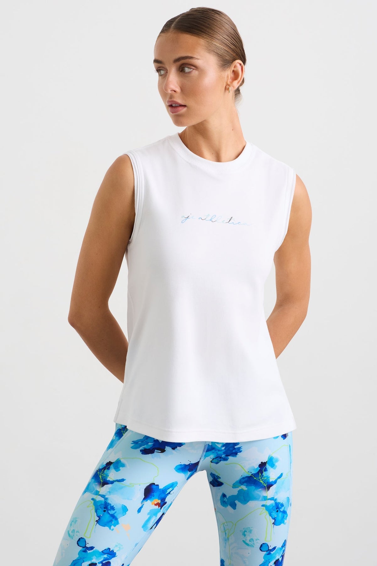 Cursive Logo Tank 101 | WHITE/MULTI | AJE ATHLETICA – Aje ROW